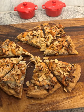 Nutty Chicken Pizza - Traveling Garden Lady